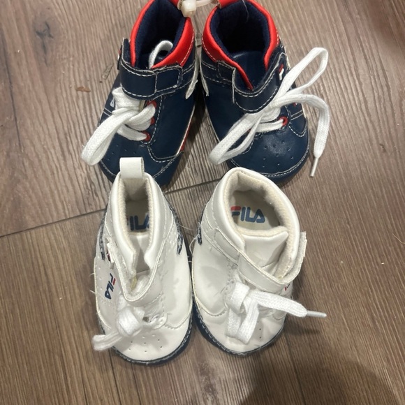 Fila | Shoes | Fila Blue And White Baby Walker Shoes | Poshmark